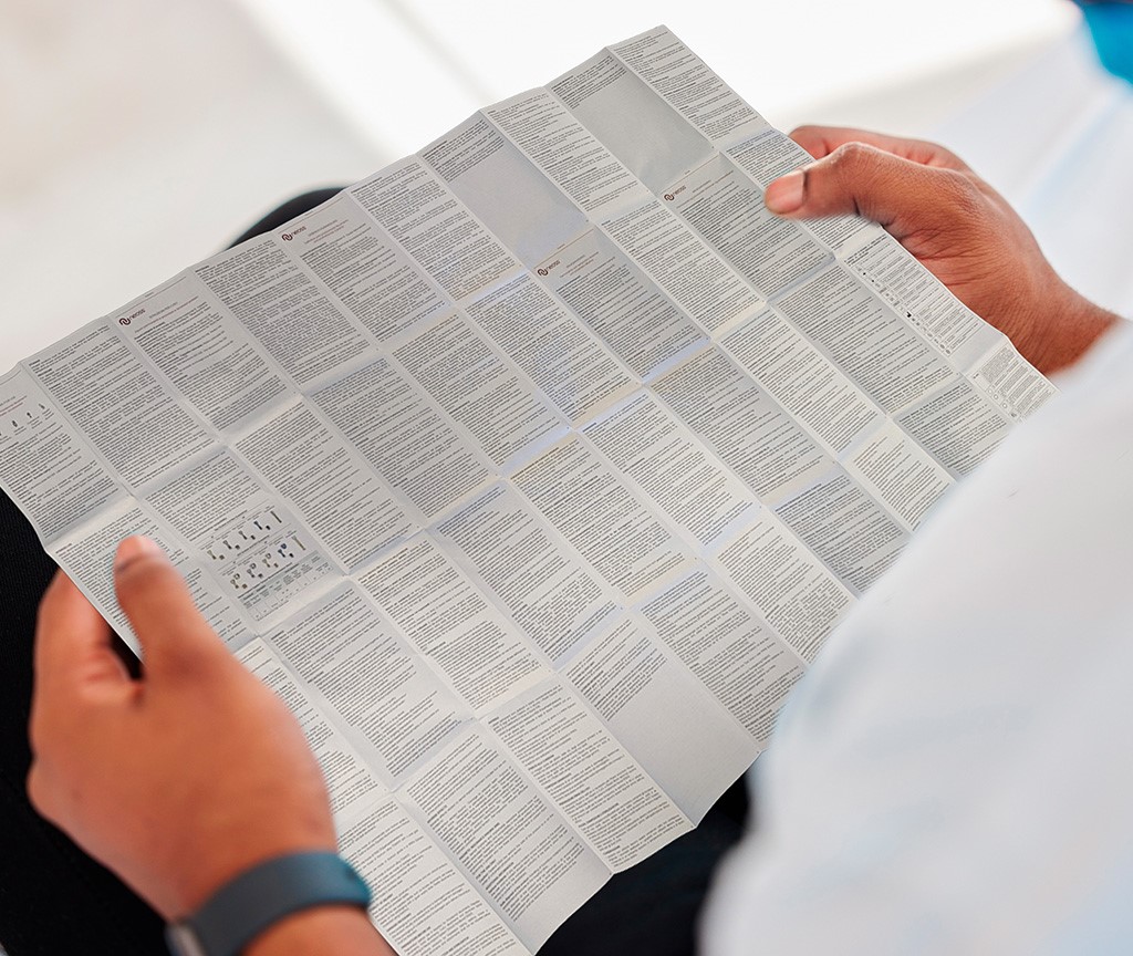 Pharmaceutical leaflets printed in Yorkshire in the UK.