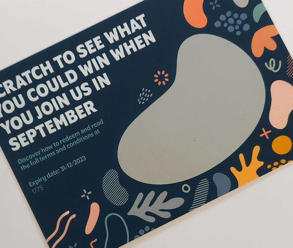 Custom scratchcards, create fully personalised scratchcards.