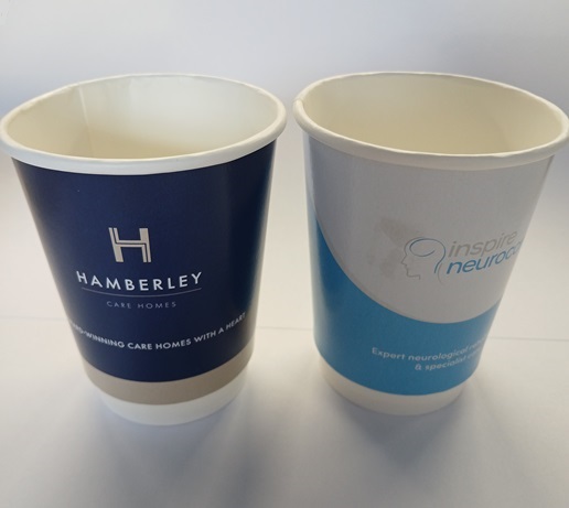 Branded paper cups printed in Harrogate, with 35 years experience